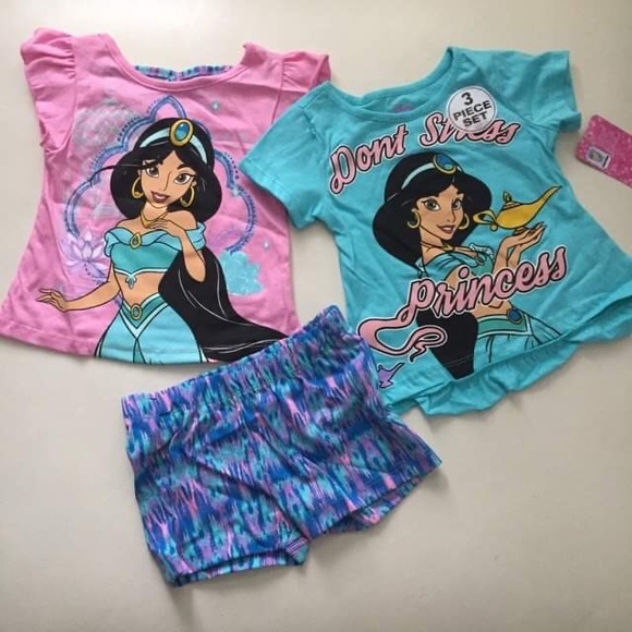 Disney | Matching Sets | Disney Princess Jasmine Cute Girl Shorts Set ...